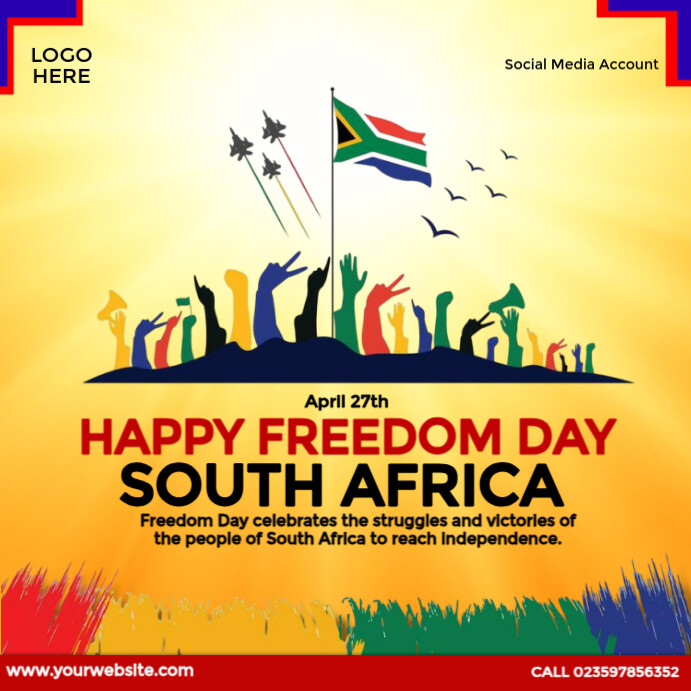 Happy Freedom Day South Africa Template | PosterMyWall