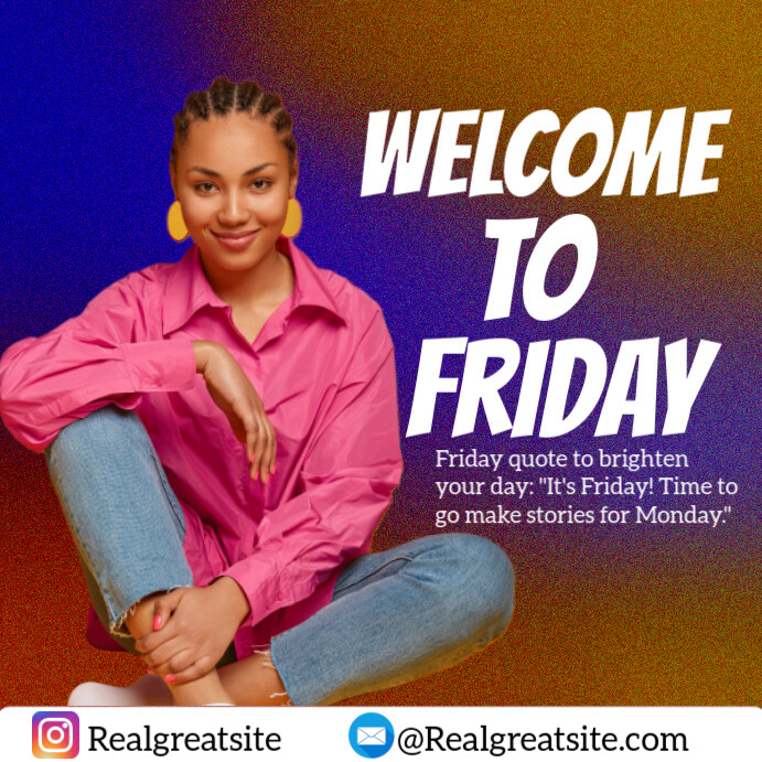 Happy Friday Template | PosterMyWall