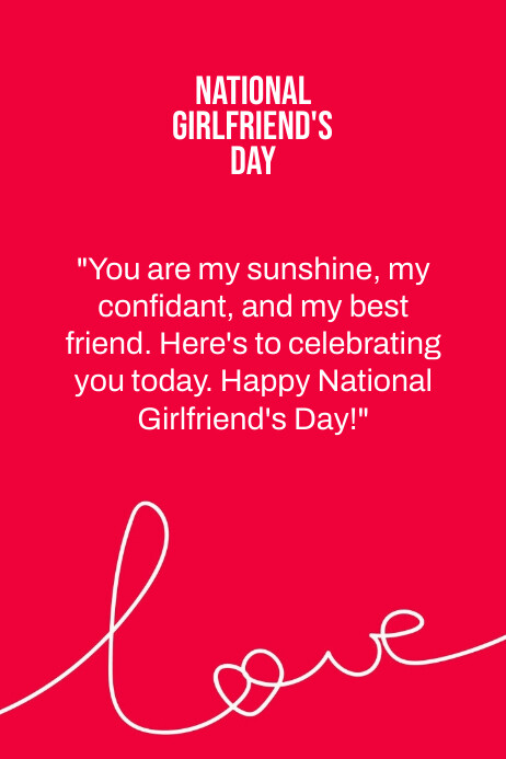 happy girlfriend's day Template | PosterMyWall