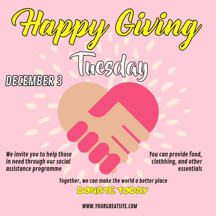 Happy Giving Tuesday Template | PosterMyWall
