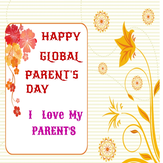 Happy Global day of parents Template | PosterMyWall