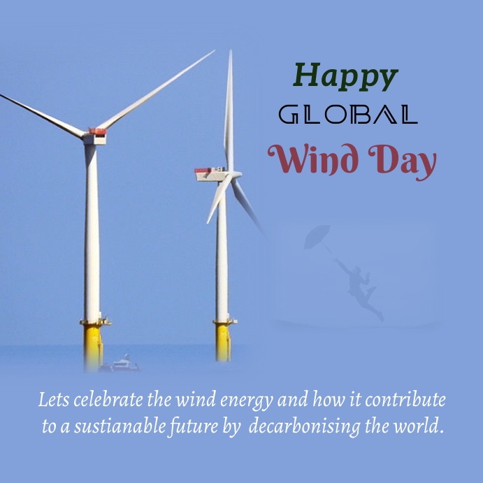 happy global wind day Template | PosterMyWall