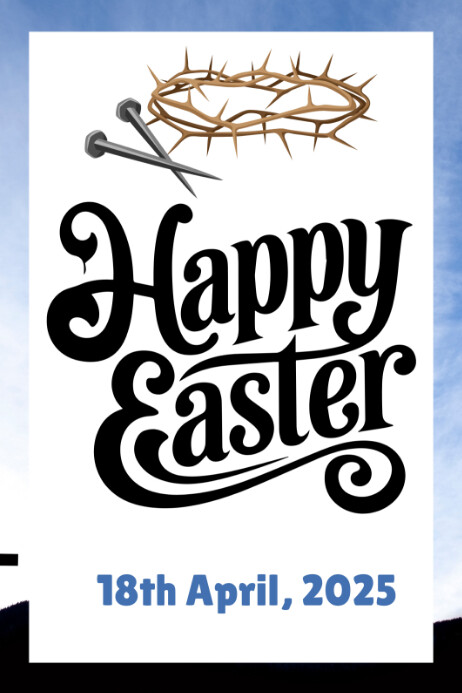 Happy Good Friday 2025 Poster Template | PosterMyWall