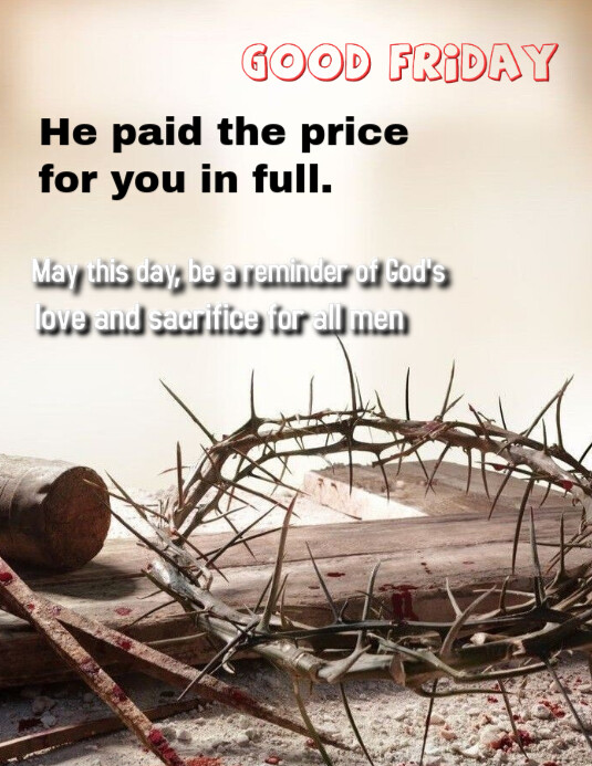 Happy good Friday flyer template | PosterMyWall