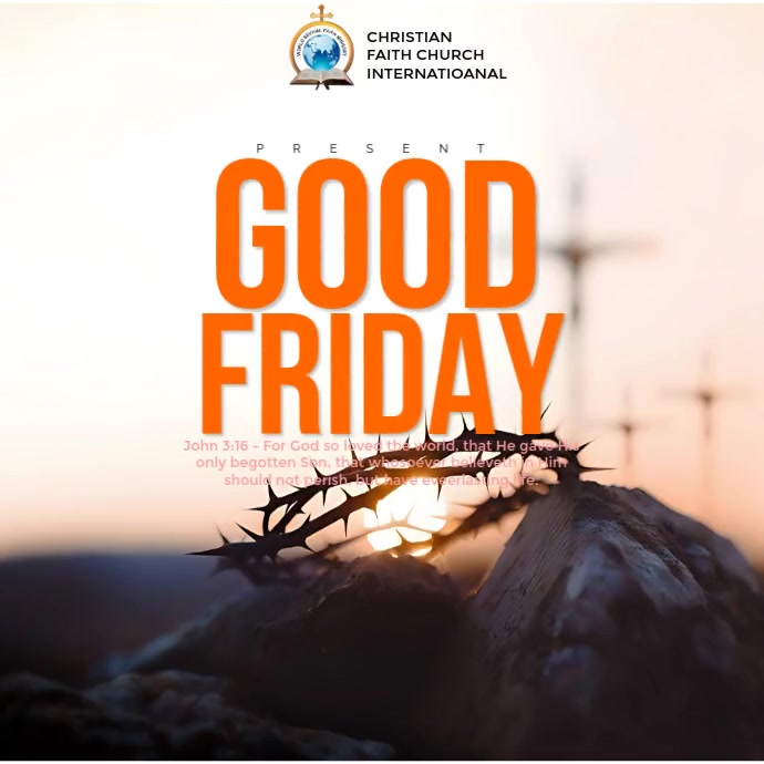 Plantilla de happy Good Friday template | PosterMyWall