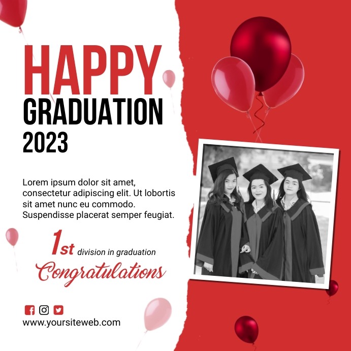 Happy graduation 2023 Template | PosterMyWall