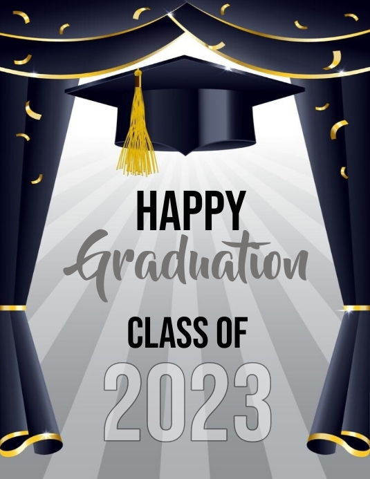Plantilla de Happy Graduation Ceremony / Class 2023 | PosterMyWall