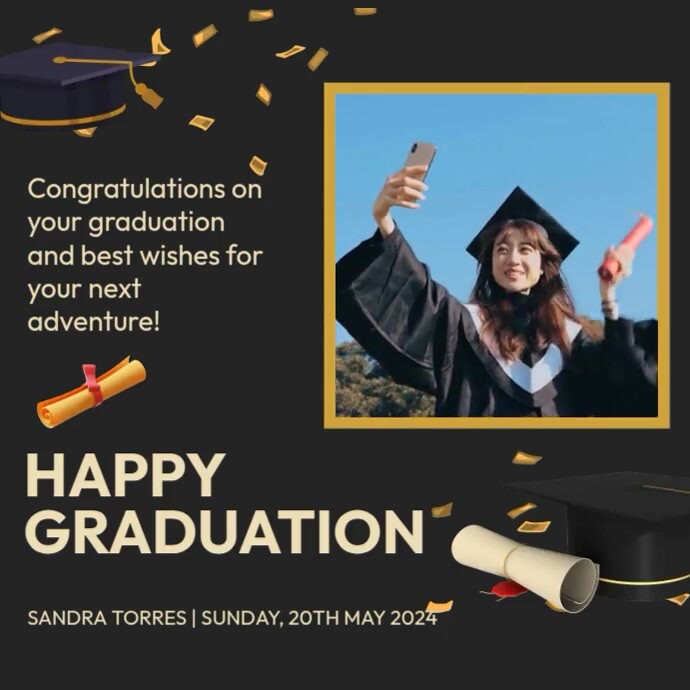 Plantilla de Happy Graduation | PosterMyWall