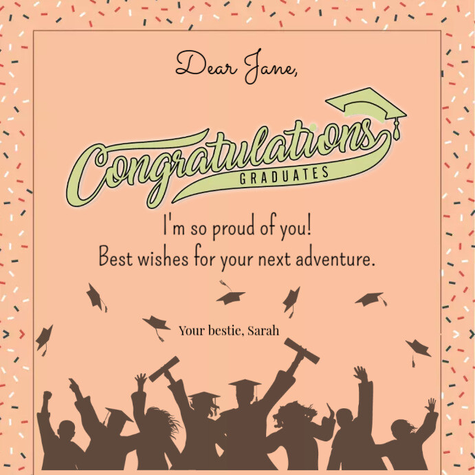 Plantilla de HAPPY GRADUATION GREETING | PosterMyWall