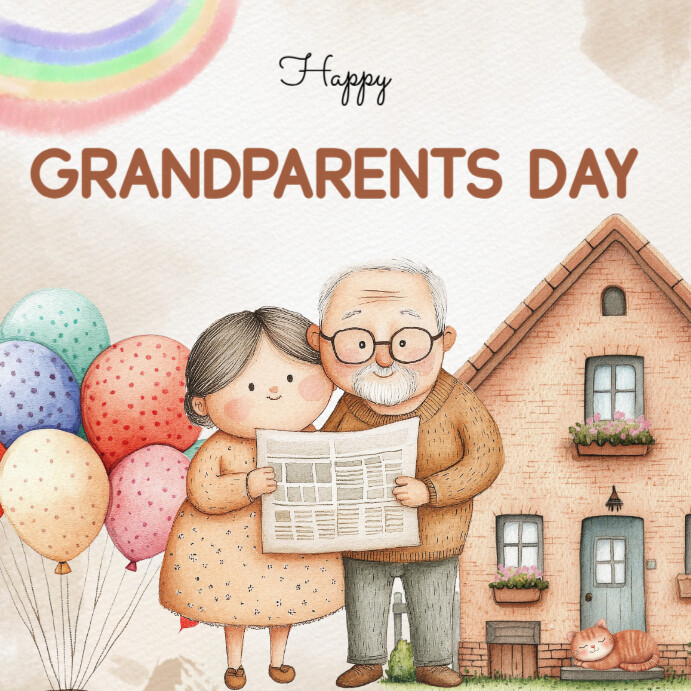 Happy Grandparents Day Tag Template | PosterMyWall