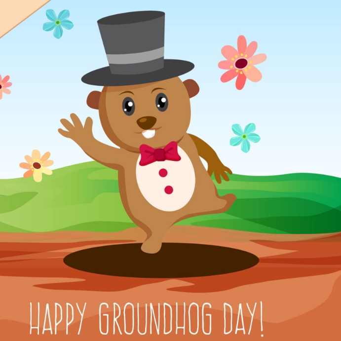 Happy groundhog day Template | PosterMyWall