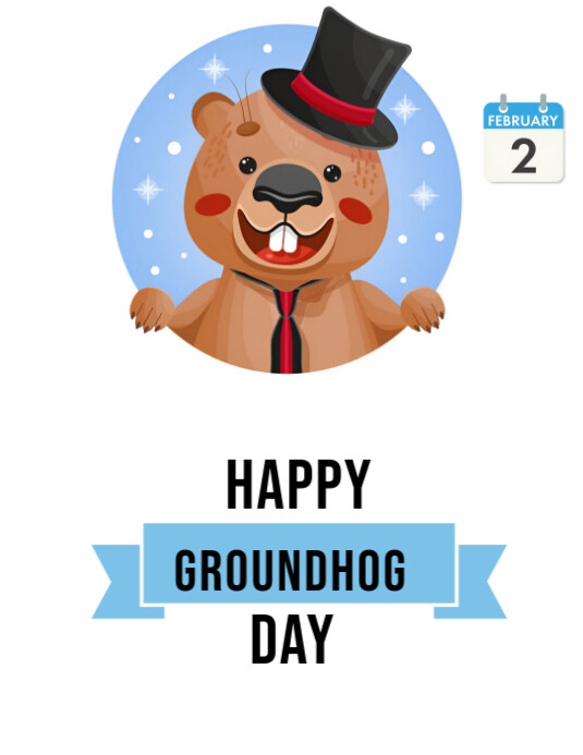 Happy groundhog day poster ad design Template | PosterMyWall