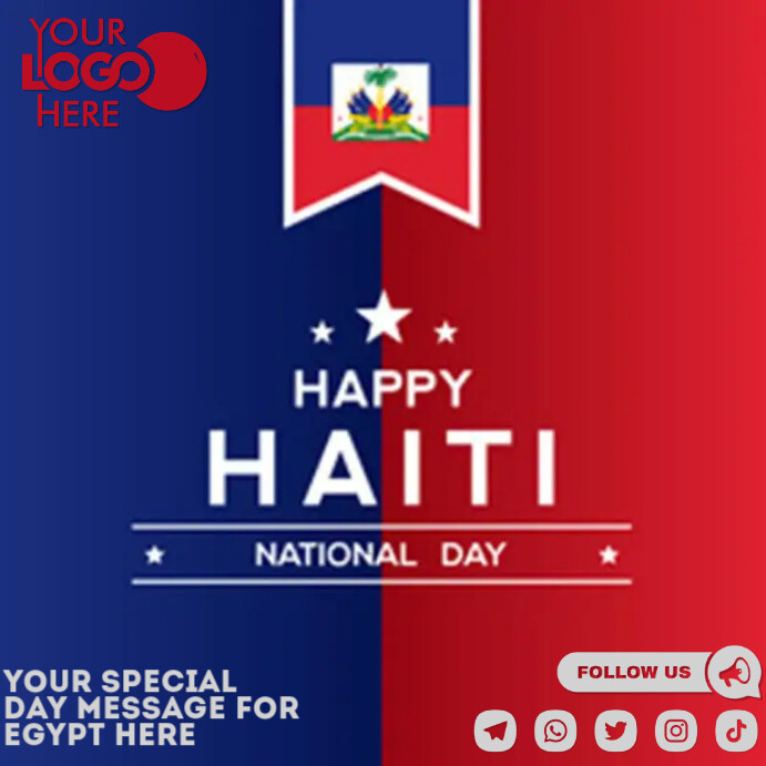 happy Haiti day Template | PosterMyWall