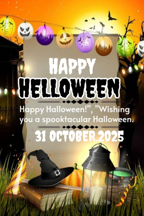 Happy Halloween 2025 Template | PosterMyWall