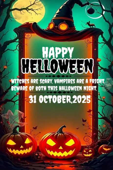 Happy Halloween 2025 Template | PosterMyWall