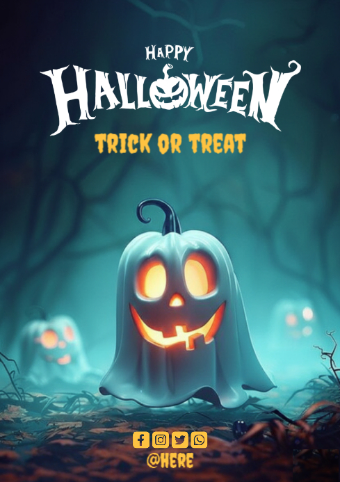 Happy Halloween A4 Template | PosterMyWall