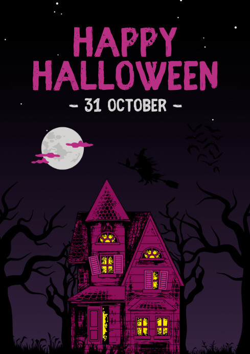 Happy Halloween A4 Template | PosterMyWall