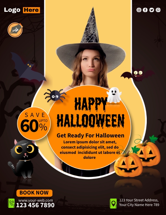 Happy Halloween Ads Template | PosterMyWall