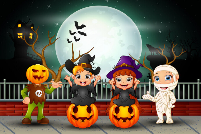 Happy Halloween and Trick or Treat Template | PosterMyWall