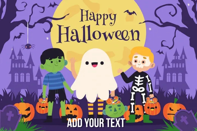 Happy Halloween and Trick or Treat Template | PosterMyWall