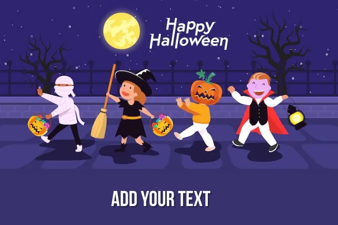 Copy of Happy Halloween and Trick or Treat | PosterMyWall