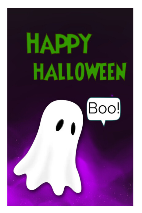 Happy Halloween Boo! Poster Template | PosterMyWall