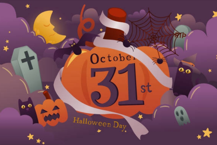 Happy Halloween Day Design Poster Template | PosterMyWall