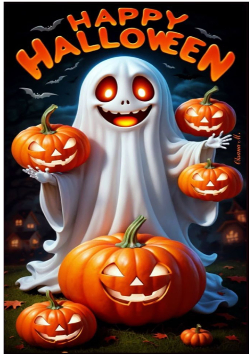Happy Halloween ghost face Template | PosterMyWall