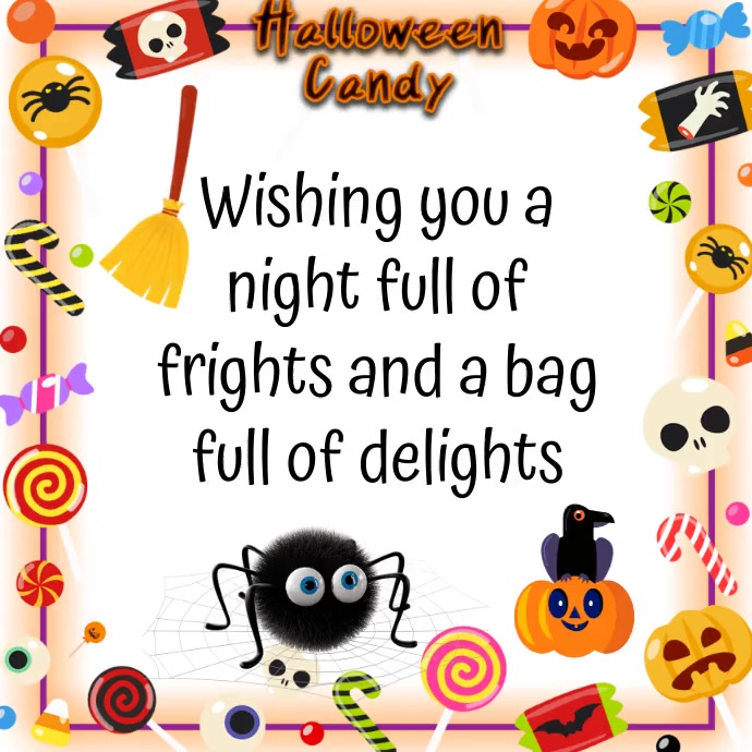 Copy of happy halloween greeting card | PosterMyWall