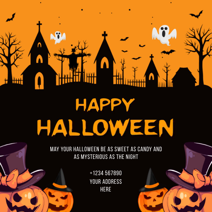 Happy Halloween Instagram Post Template | PosterMyWall