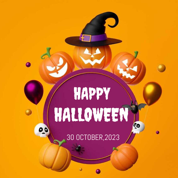 Happy Halloween Instagram post Template | PosterMyWall