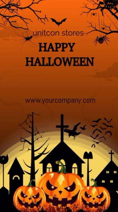 Happy Halloween Instagram reel, tiktok video YouTube short template ...