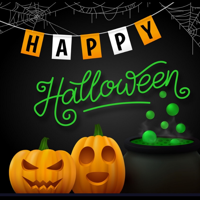 Copy of happy halloween party design | PosterMyWall