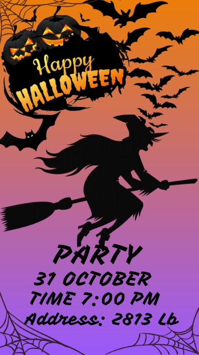 HAPPY HALLOWEEN PARTY Template | PosterMyWall