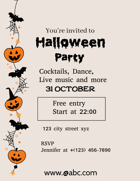 Happy Halloween party flyers Template | PosterMyWall