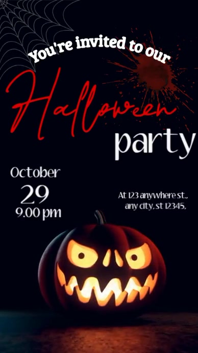 Modèle happy halloween party halloween party flyer | PosterMyWall