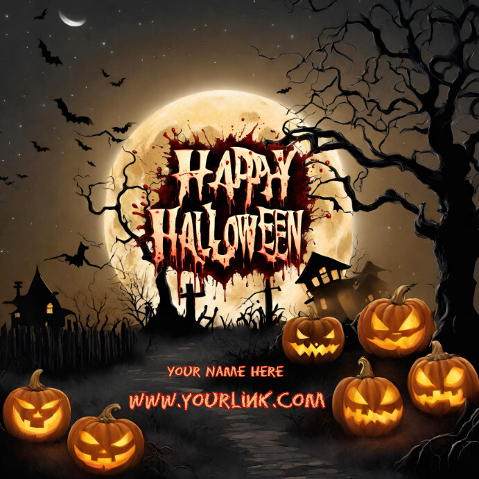 Happy Halloween Post Template | PosterMyWall