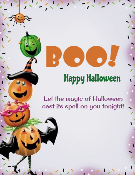 Plantilla de Happy Halloween post Template 2025 | PosterMyWall