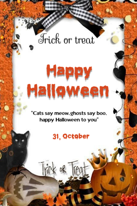 Happy Halloween Poster 2024 Template | PosterMyWall