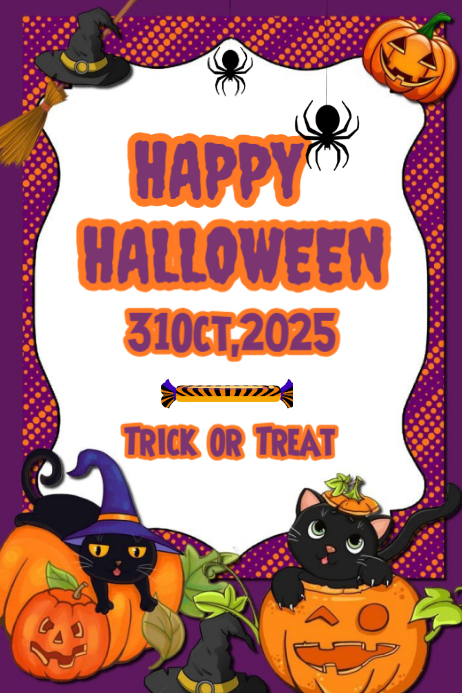 Happy Halloween Poster 2025 Template | PosterMyWall