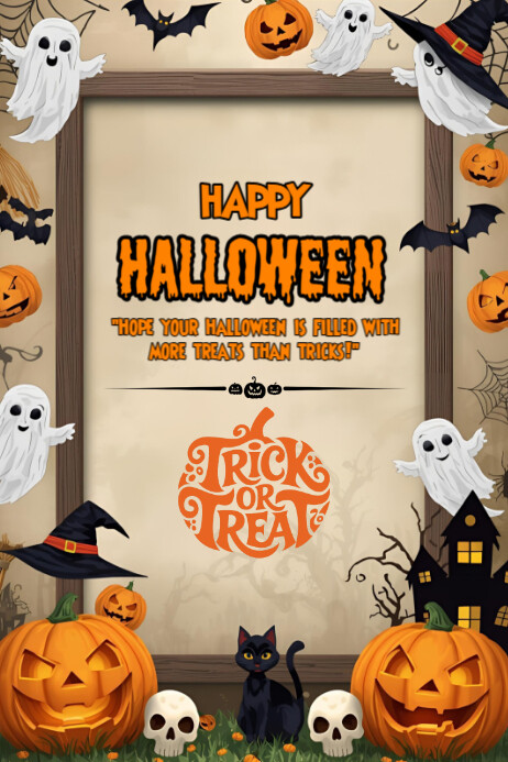 Happy Halloween Poster 2025 Template | PosterMyWall