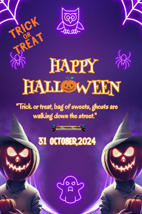 Copy of Happy Halloween Poster Design 2024 | PosterMyWall