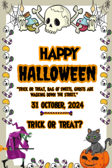 Copy of Happy Halloween Poster Design 2024 | PosterMyWall