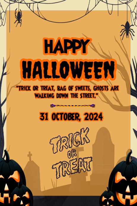 Happy Halloween Poster Design 2024 Template | PosterMyWall