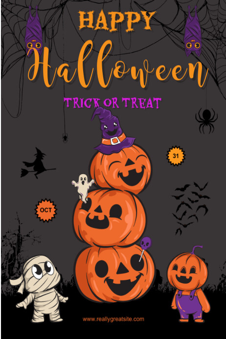 Happy Halloween poster Template | PosterMyWall