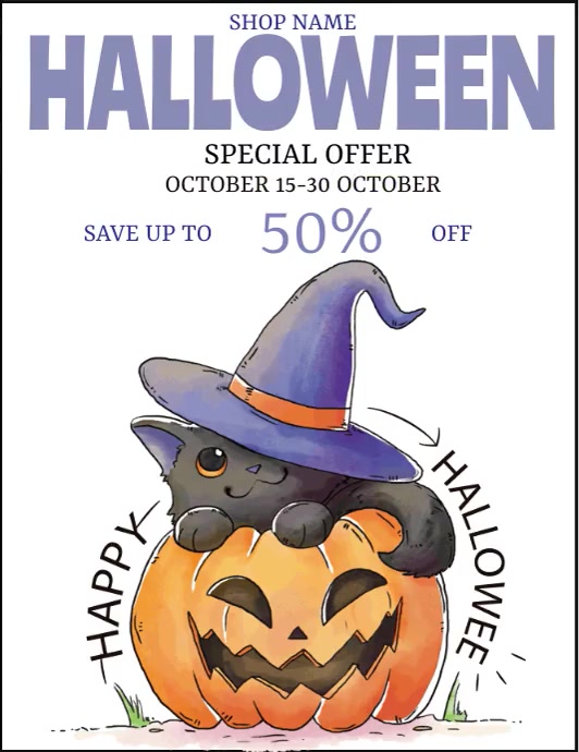 Copy of happy halloween poster | PosterMyWall