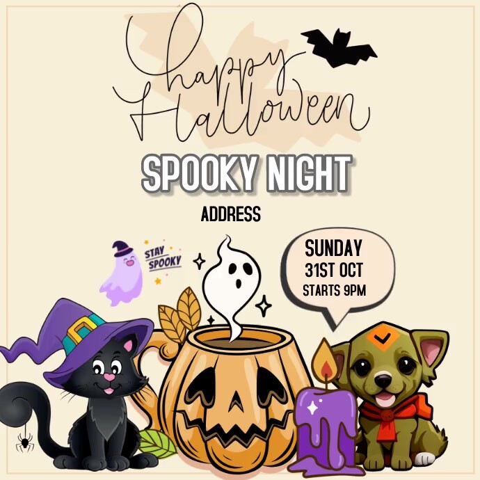 Copy of happy halloween poster | PosterMyWall