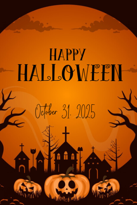 Happy Halloween poster Template | PosterMyWall