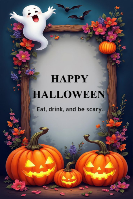 Happy Halloween poster design template | PosterMyWall