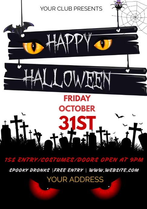 Copy of happy halloween poster | PosterMyWall